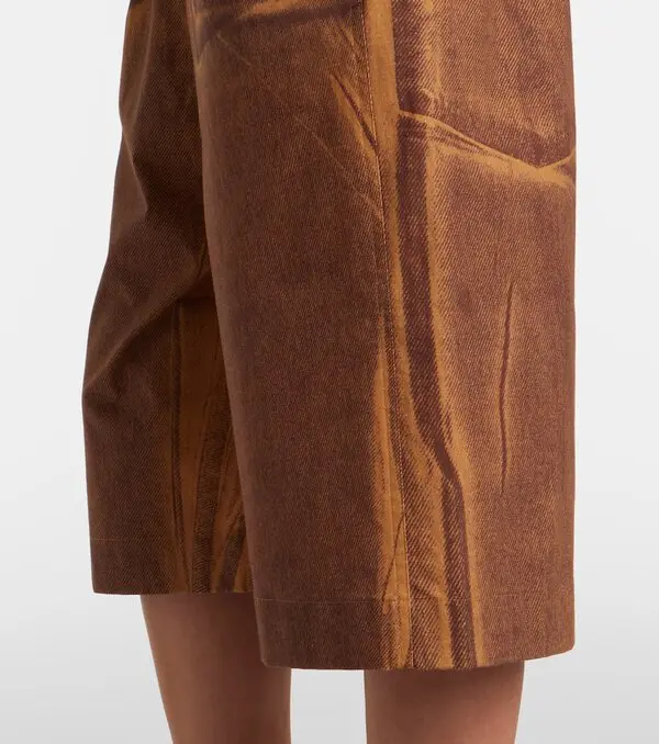 Acne Studios Printed Cotton Bermuda Shorts
