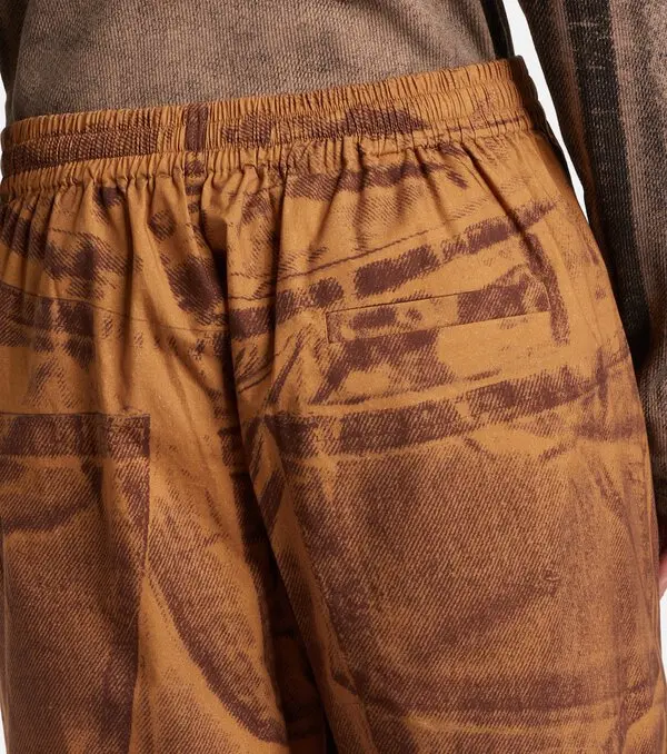 Acne Studios Printed Cotton Bermuda Shorts