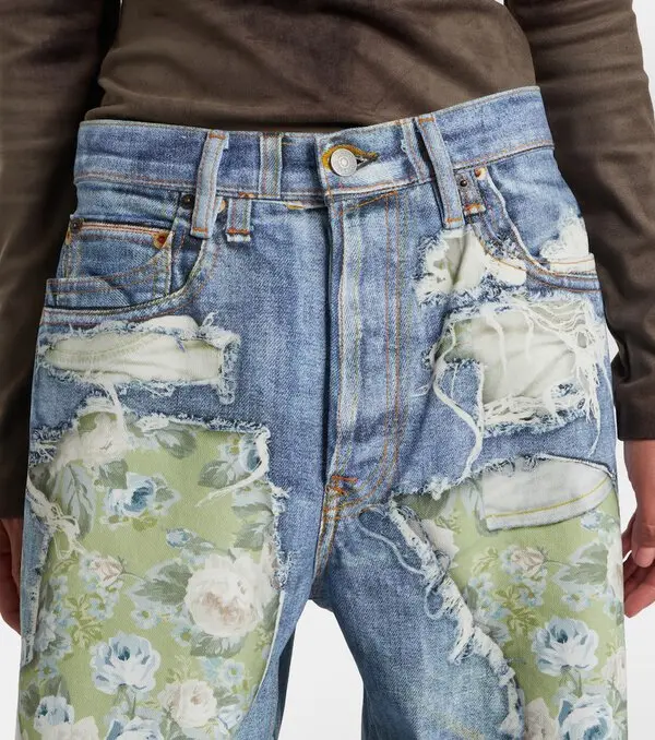 Acne Studios Printed Wide-leg Jeans - Blue