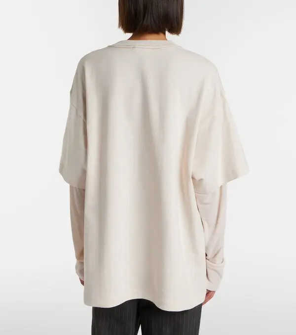 Acne Studios Layered Logo Cotton T-shirt - White