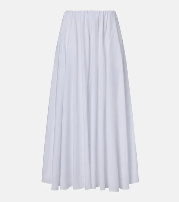Staud Milano Pleated Maxi Skirt - White