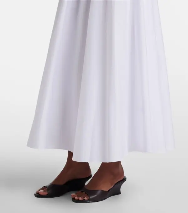 Staud Milano Pleated Maxi Skirt - White
