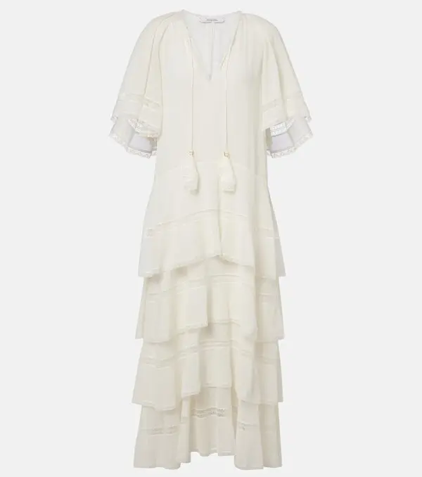 Dorothee Schumacher Orchid Cotton Silk Midi Dress