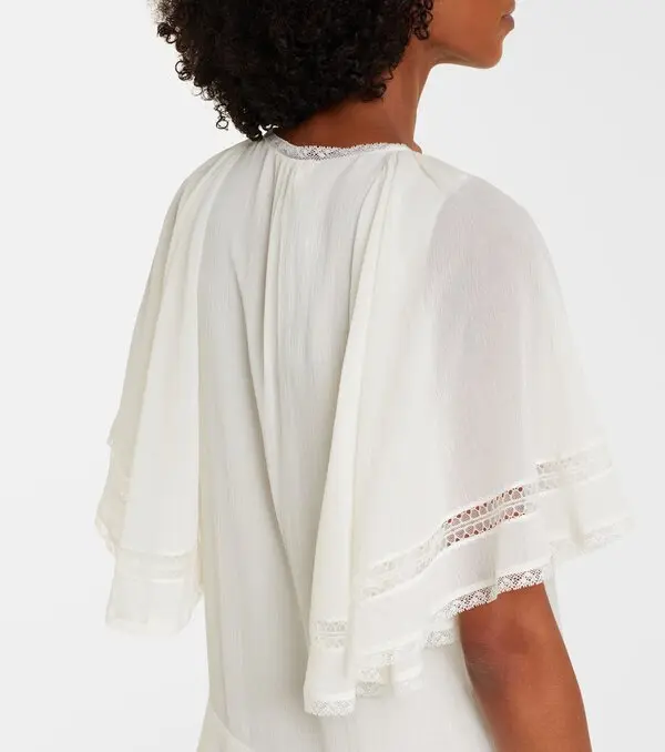 Dorothee Schumacher Orchid Cotton Silk Midi Dress