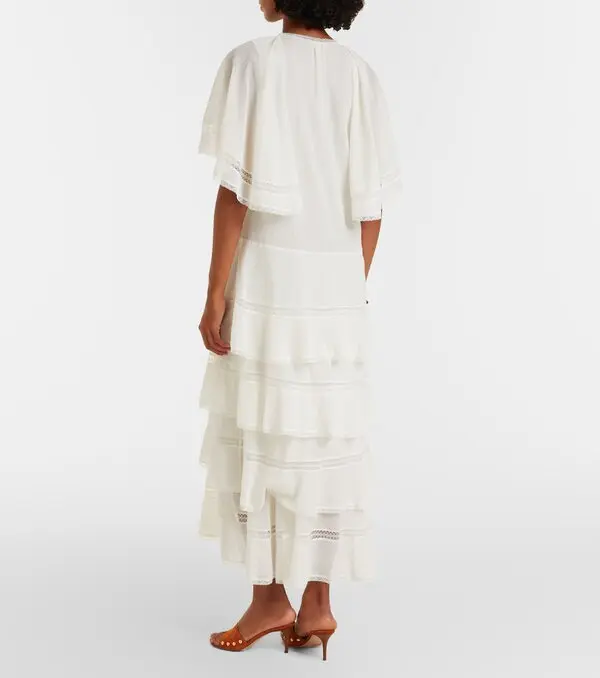 Dorothee Schumacher Orchid Cotton Silk Midi Dress