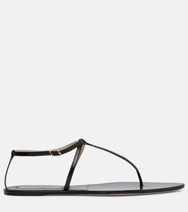 CHRISTEN Mono Strap Leather Thong Sandals