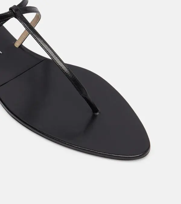 CHRISTEN Mono Strap Leather Thong Sandals