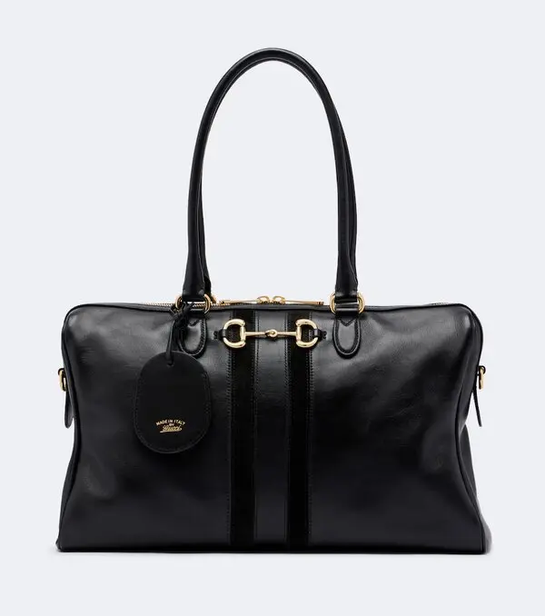 Gucci Leather Bowling Bag - Black