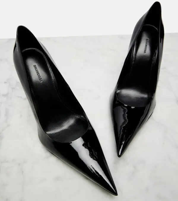 Balenciaga Pointed Toe Patent Leather Pumps