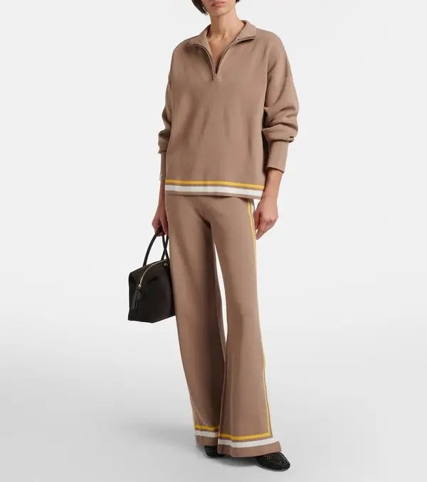 The Upside Veneto Quarter Zip Sweater