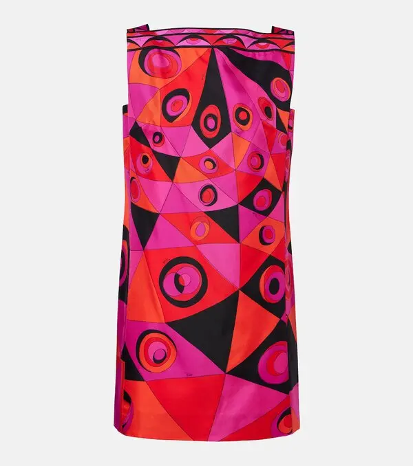Emilio Pucci Occhi Silk Twill Minidress - Pink