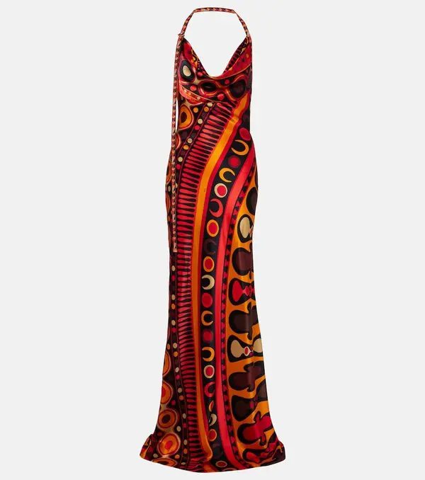 Emilio Pucci Printed Silk Maxi Dress - Multicoloured