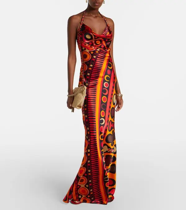 Emilio Pucci Printed Silk Maxi Dress - Multicoloured