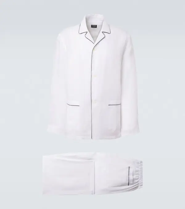 Zegna Linen Pajamas - White