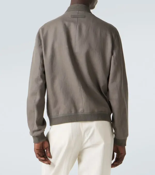 Zegna Linen Bomber Jacket - Grey