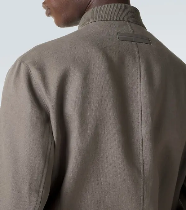 Zegna Linen Bomber Jacket - Grey