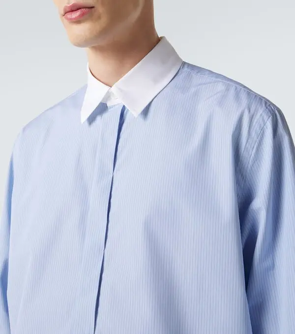 Bottega Veneta Pinstripe Cotton Poplin Shirt