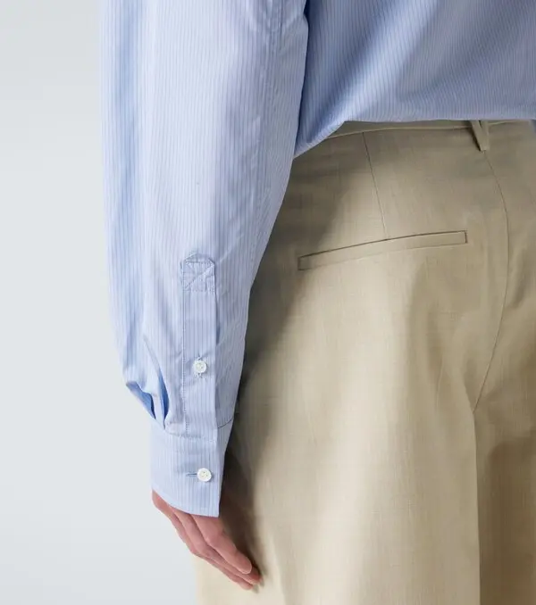 Bottega Veneta Pinstripe Cotton Poplin Shirt