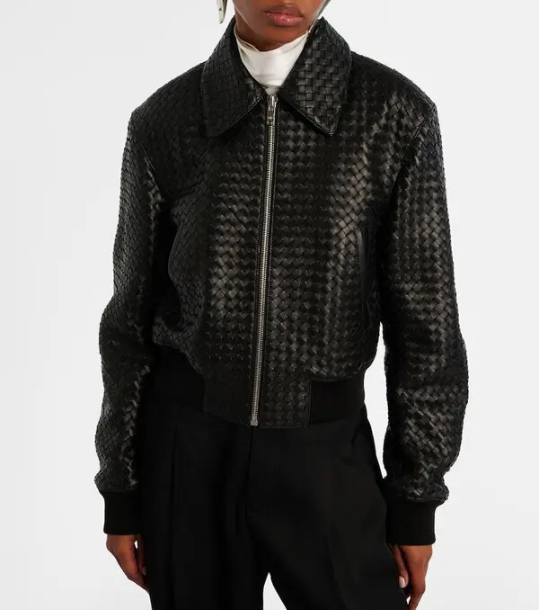 Bottega Veneta Intrecciato Leather Jacket