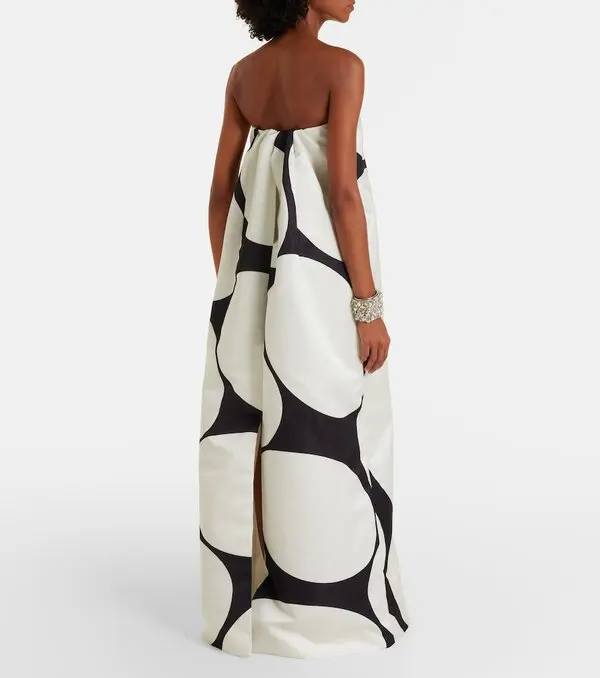 Dries Van Noten Polka Dots Satin Gown