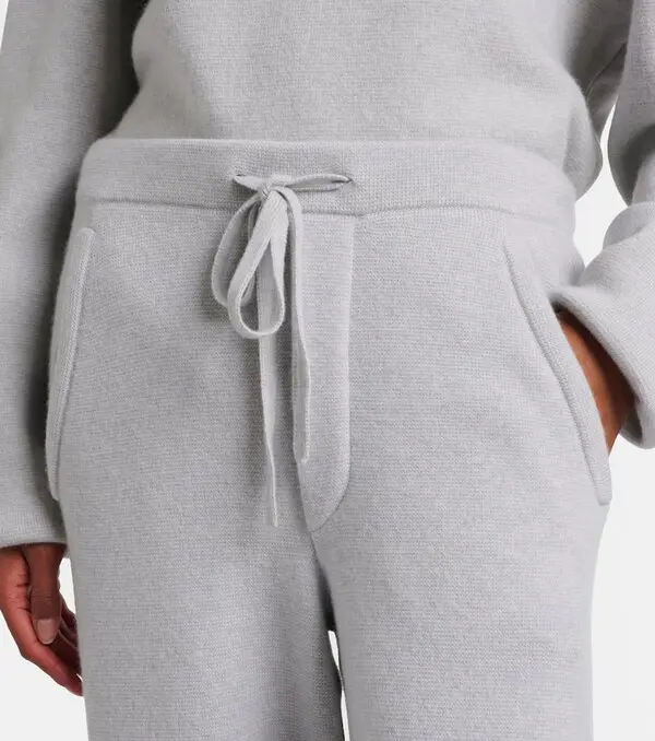 GOD'S TRUE CASHMERE Straight Leg Pants With Rose Quartz Detail