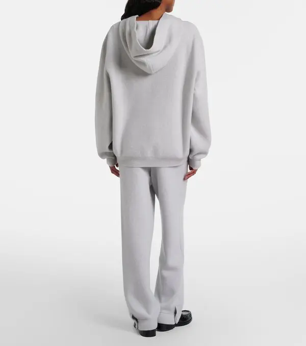 GOD'S TRUE CASHMERE Straight Leg Pants With Rose Quartz Detail
