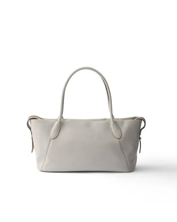 Prada Large Leather Tote Bag - Neutral