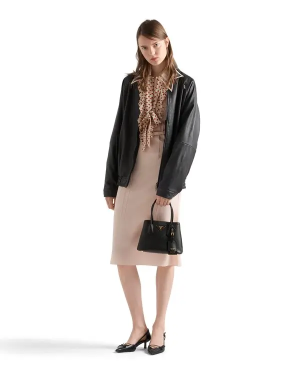 Prada Double Saffiano Leather Mini Bag - Black
