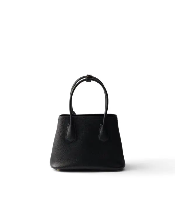 Prada Double Saffiano Leather Mini Bag - Black