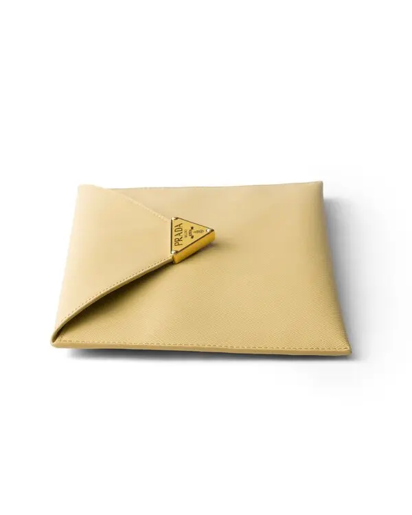 Prada Saffiano Leather Envelope Clutch
