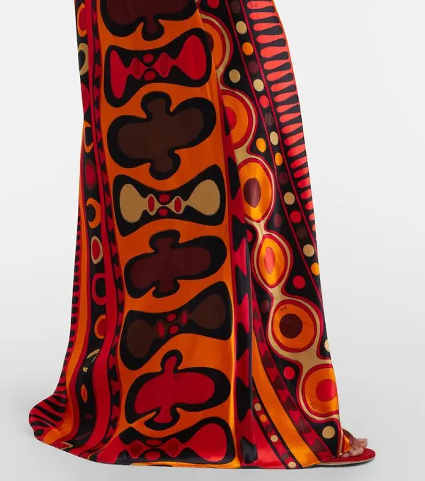 Emilio Pucci Soleil Satin Maxi Dress