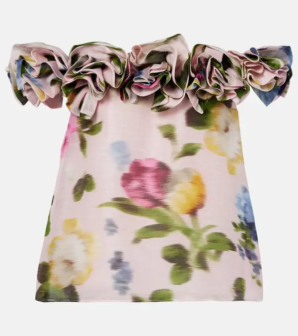 Carolina Herrera Floral Off-shoulder Top