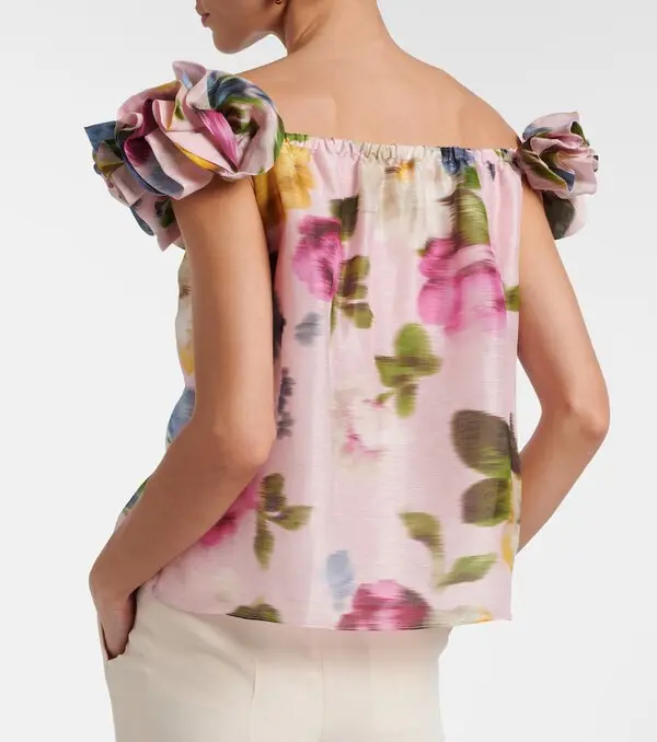 Carolina Herrera Floral Off-shoulder Top