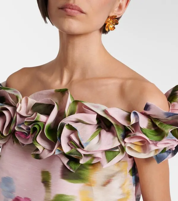 Carolina Herrera Floral Off-shoulder Top