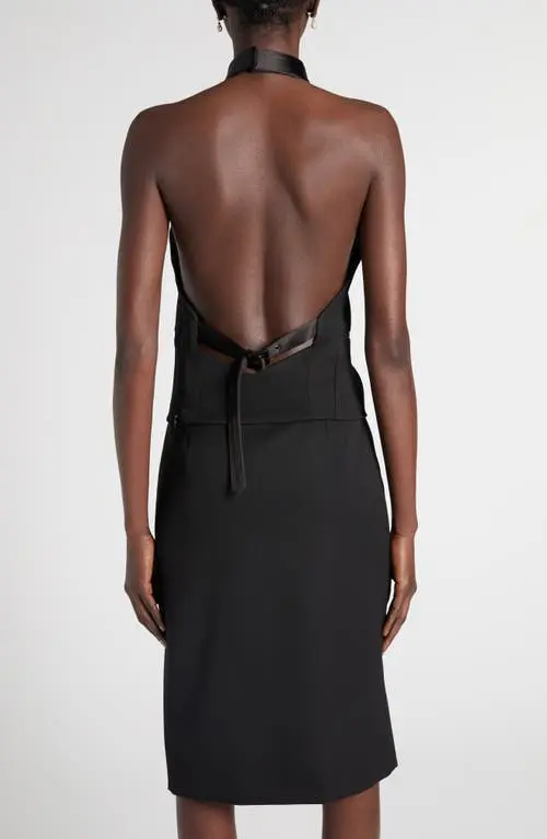 Alexander McQueen Halter Neck Wool Top