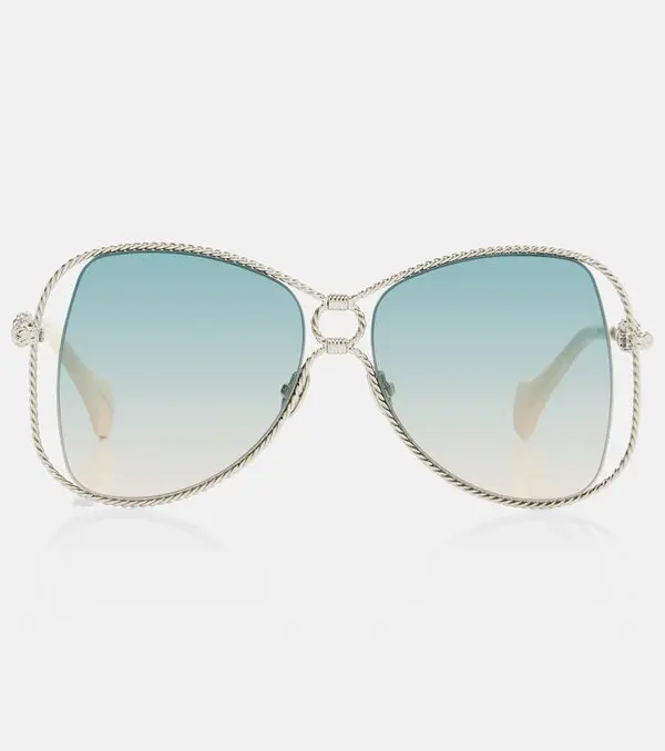 AQUAZZURA Malibu Oversized Sunglasses - Silver