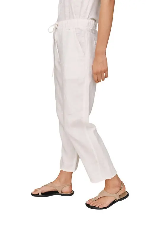 Bella Dahl Drawstring Linen Barrel Leg Cropped Pants