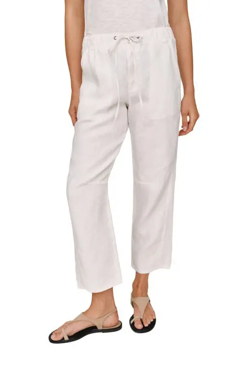 Bella Dahl Drawstring Linen Barrel Leg Cropped Pants