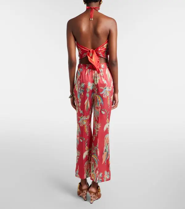 Etro Printed Twill Straight Pants