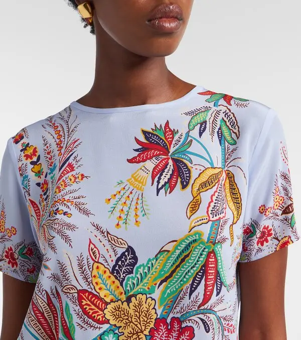 Etro Paisley Silk Crepe De Chine Top