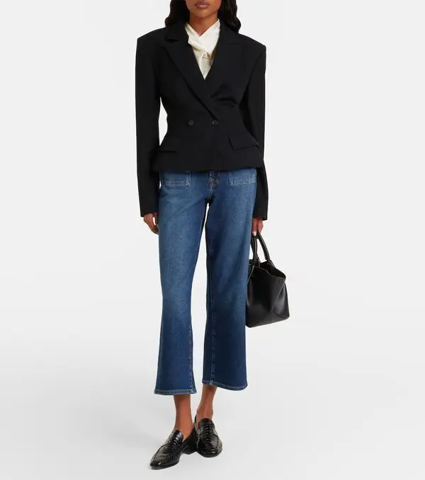 7 For All Mankind Stovepipe Cropped Straight Jeans In Vibe