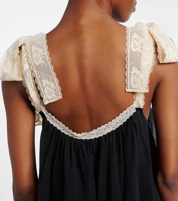 Zimmermann Roselight Lace-trimmed Cotton And Silk Top