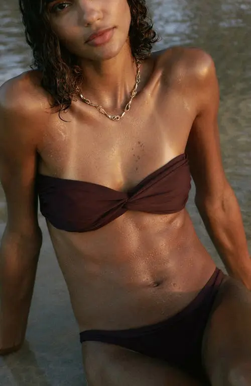 Mango Twist Front Bandeau Bikini Top