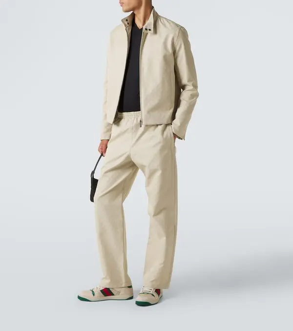 Gucci Screener Leather-trimmed Sneakers