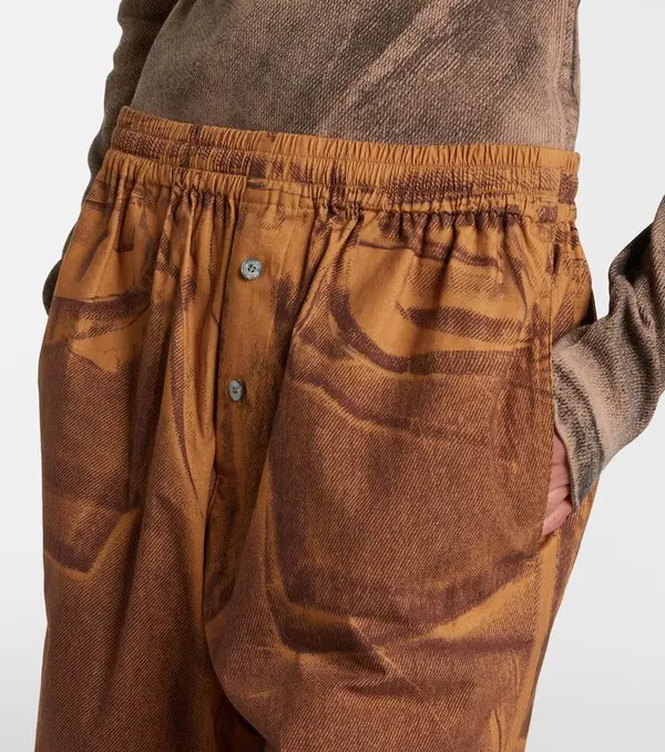 Acne Studios Printed Cotton Bermuda Shorts