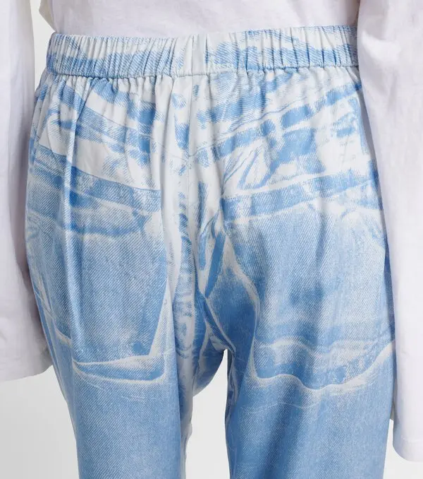 Acne Studios Printed Wide-leg Trousers - Blue