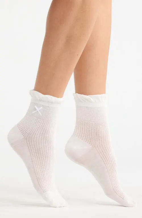 CASA CLARA Nico Quarter Crew Socks - White