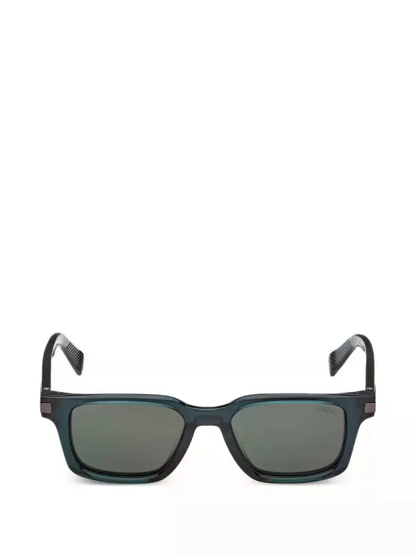 Zegna Rectangle Frame Sunglasses - Green