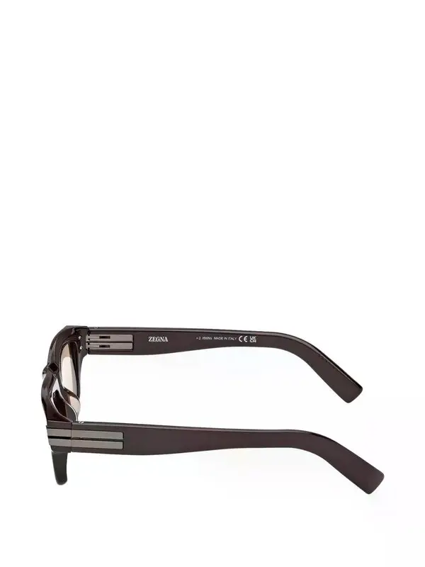 Zegna Rectangle Frame Sunglasses