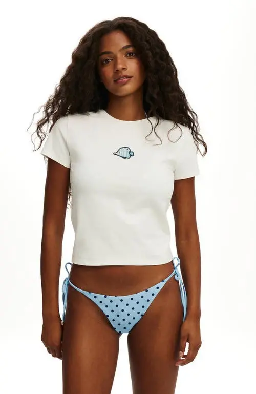 Cotton:on The Resort Baby Graphic Tshirt - Vintage White Tropical Fish